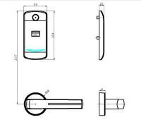 China Encoder Hotel Smart Door Locks M1fare Hotel Swipe Card Door Locks for sale