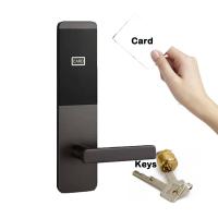 China Rfid Smart Card Operated Door Locks ANSI Mortise Hotel Lock With Handle for sale