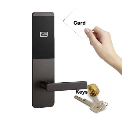 China Rfid Smart Card Operated Door Locks ANSI Mortise Hotel Lock With Handle for sale