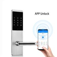 China App Electronic Smart Door Lock Digital Password Home Lock Silver for sale