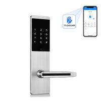 China App Electronic Smart Door Lock Digital Password Home Lock Silver for sale