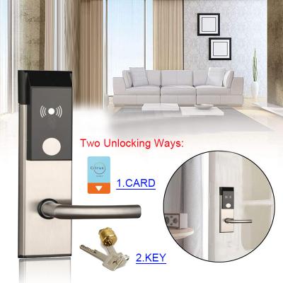 China 4 Colors Hotel Smart Door Locks Optional RFID Key Card With Security Free Software for sale