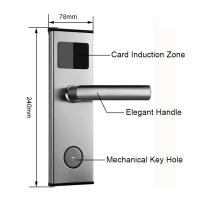 China 240*78mm Stainless Steel Hotel Key Card Door Locks With Card Encoder for sale