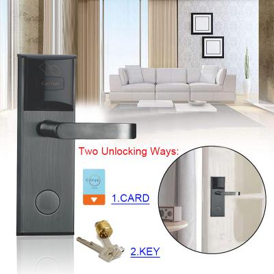 China Multiple Colors Stainless Steel Hotel Key Card Door Locks with Management Software System for sale