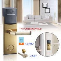 China Stainless Steel MF1 Electronic Security Door Lock 285mm Smart Card Door Lock for sale