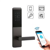 China Aluminium 12mm Password Door Locks 4 AA Alkaline Rfid Door Lock System for sale