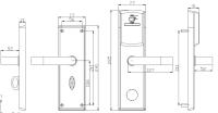 China DC 6V Hotel Card Door Locks 77mm Rfid Door Lock System for sale