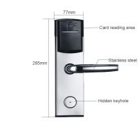 China Silver Color Smart Key Card Hotel Electronic Door Locks for Hotel Apartment Office for sale