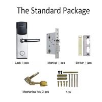 China Silver Color Smart Key Card Hotel Electronic Door Locks for Hotel Apartment Office for sale
