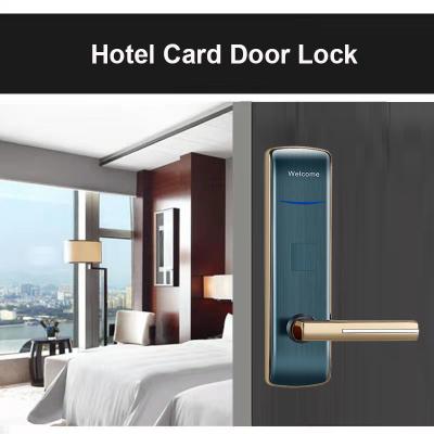 China Zinc Alloy Black Color Smart Key Card Door Locks for Hotel Motel Airbnb for sale