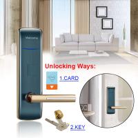 China 3 Colors Optional Keyless Hotel Smart Door Locks with Swipe Card for sale