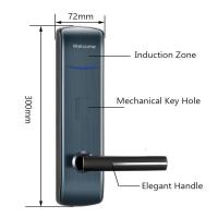 China 3 Colors Optional Keyless Hotel Smart Door Locks with Swipe Card for sale