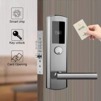 China 304 Stainless Steel Key Card Hotel Smart Door Locks with Free PC Software for sale