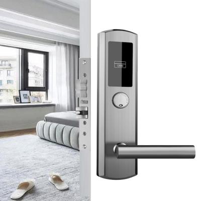 China Silver 125KHz Hotel Smart Door Locks 13.56MHz Rfid Hotel Key Card System for sale