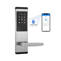 China TT Lock APP Control Apartment House Digital Electric Smart Door Lock with Code and Card for sale