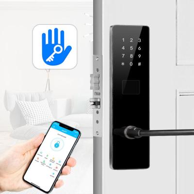 China Black Color Bluetooth TTlock Password Electronic Smart Door Locks for Apartment Home for sale