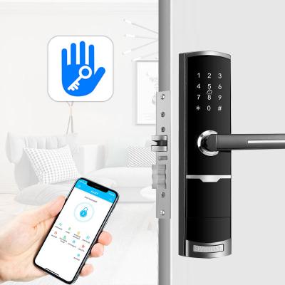 China Gold Color APP Controlled Smart Keypad Door Lock For Apartment Home Hotel for sale