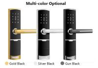 China Gold Color Remotely Control Smart Keypad Door Lock with TTlock app Card Key for sale