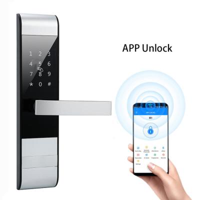 China Apartment BLE Touch Screen Keypad Door Lock M1 Card Smart Wifi Lock for sale