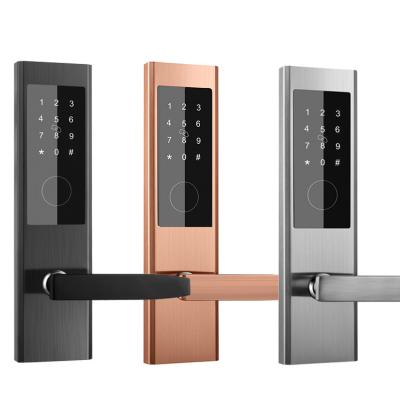 China Verrouillage Bluetooth Electronic Intelligent Front Door Lock Ss304 Black for sale