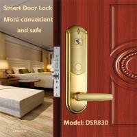 China Silver 4AA Hotel Card Door Lock System 4.8V Smart Lock For Wooden Door for sale