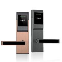 China Alkaline Batteries 6V Key Card Door Lock With Handle 35mm-65mm Thickness for sale