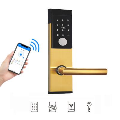 China CE FCC TTlock Tuya App Apartment Smart Door Lock With Electronic Touch Keypad for sale