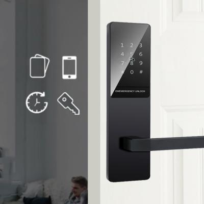 China Black color TTlock Bluetooth app controlled door locks for apartment home office for sale