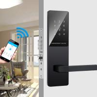 China Black color TTlock Bluetooth app controlled door locks for apartment home office for sale