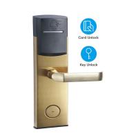 China Electronic 6V Hidden RFID Hotel Door Locks ANSI Mortise 4xAA Batteries for sale