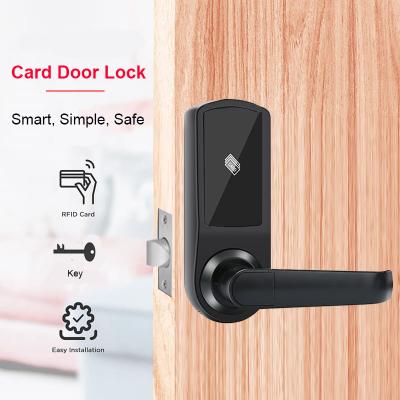 China Black Color Aluminum Alloy Hotel Smart Card Door Locks with Free PC Software for sale