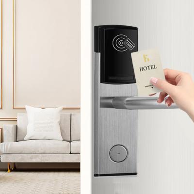 China 77mm Swipe Card Door Lock Access ODM Security Electronic Smart Lock for sale