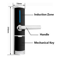 China Black Color Zinc Alloy Hotel Smart Key Card Door Locks with Free PC Software for sale