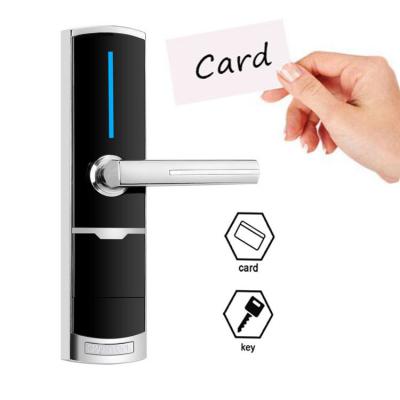 China Black Color Zinc Alloy Hotel Smart Key Card Door Locks with Free PC Software for sale