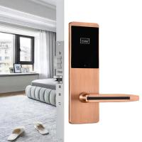 China 4 Colors Options Zinc Alloy Hotel Smart Door Locks with Swipe Card and Mechanical Key for sale