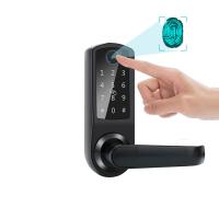 China Aluminum Biometric Keypad Fingerprint Door Lock Sliding FCC for sale
