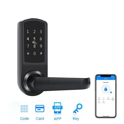 China Single Latch Deadbolt TTlock App Controlled Door Locks with Password Card Key for sale