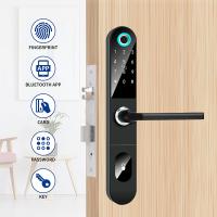 China Silm Body Aluminum Alloy Smart Biometric Fingerprint Door Lock for Home for sale
