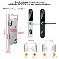 China Silm Body Aluminum Alloy Smart Biometric Fingerprint Door Lock for Home for sale