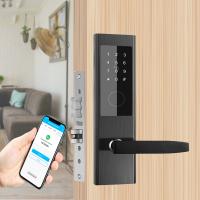 China Remote Control Black wifi keypad door lock Stainless steel Material for sale