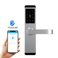 China DC6V AA App Controlled Biometric Password Door Lock MF1 T557 Keyless Room Lock for sale