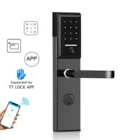 China Zinc Alloy Apartment Security Electronic Lock 35-50mm App Card Unlock for sale