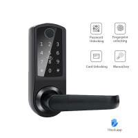 China Room Door Smart Fingerprint Door Lock Aluminium Alloy With TT Lock for sale