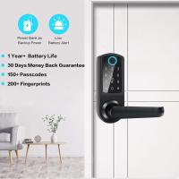 China 85 CC DC6V AA Fingerprint Door Lock Waterproof 180mm Length for sale