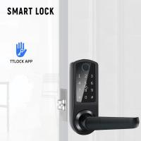 China DC6V AA App Controlled Door Locks Biometric Fingerprint 180mm Length for sale