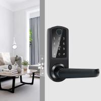 China Keyless Deadbolt Smart Fingerprint Door Lock 150 Passcodes Alkaline Battery for sale