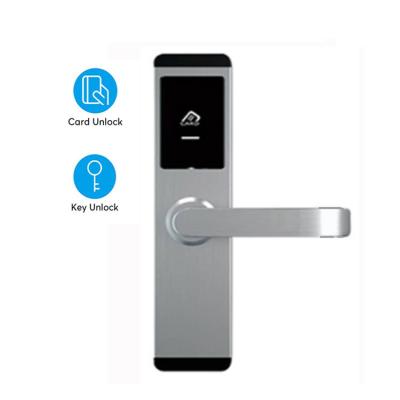 China Hotel RFID Card Door Lock Black / Silver Zinc Alloy With Free Software for sale
