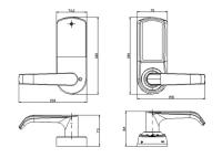 China Black Color Aluminum Alloy Hotel Smart Card Door Locks with Free PC Software for sale