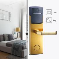 China FCC Hotel Key Card Lock 285×77mm Room SUS304 Anti Rust Golden Color for sale