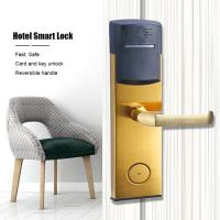 China FCC Hotel Key Card Lock 285×77mm Room SUS304 Anti Rust Golden Color for sale